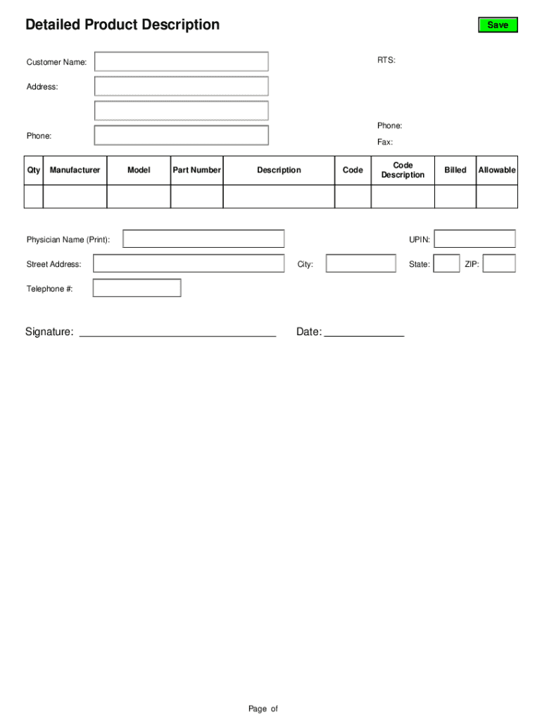 Fillable Online Detailed Product Description - ARTSCO, Inc Fax Email ...
