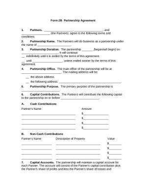 Partnership Agreement - Template, Sample Online Doc Template | pdfFiller