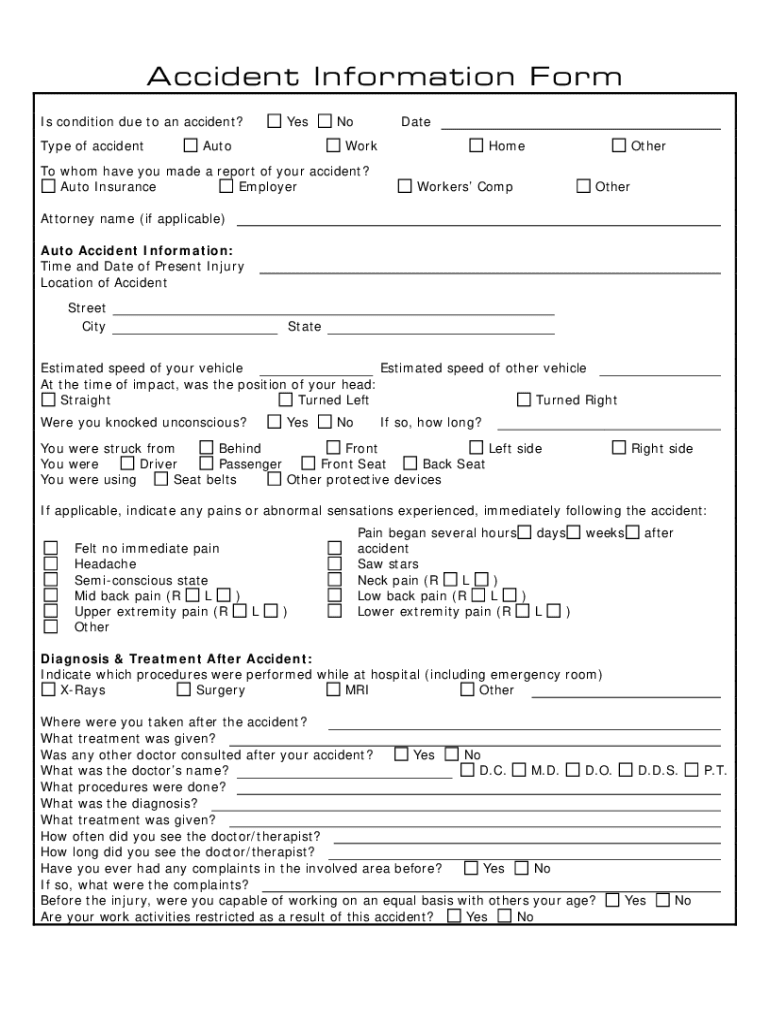 Fillable Online BC Accident Information Form.doc Fax Email Print ...