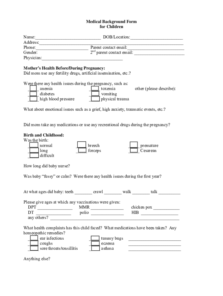 Fillable Online Name: DOB/Location: Fax Email Print - pdfFiller