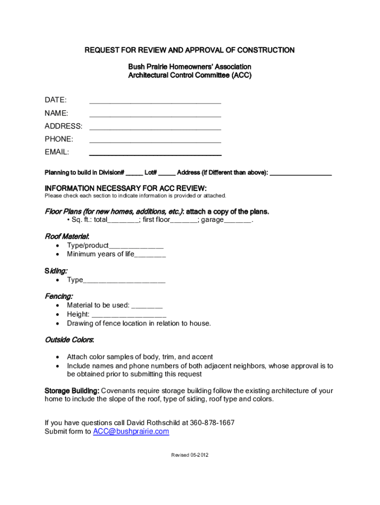 Fillable Online Single Family Residential Construction Forms Fax Email ...