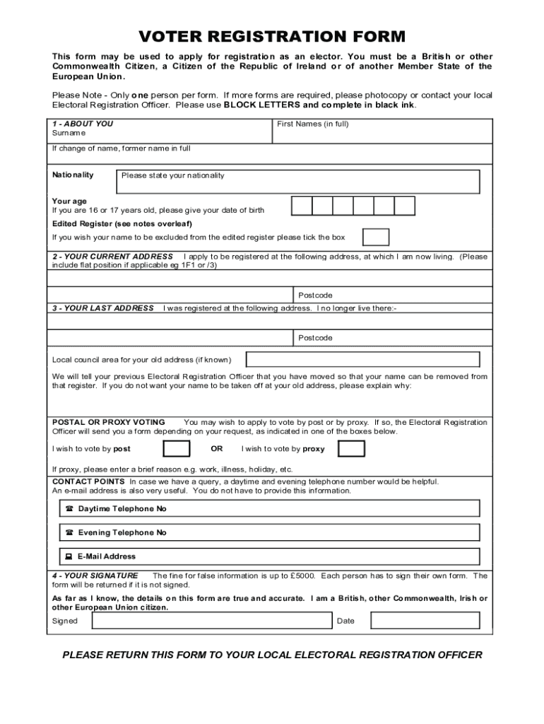 Fillable Online This form may be used to apply for registration as an ...