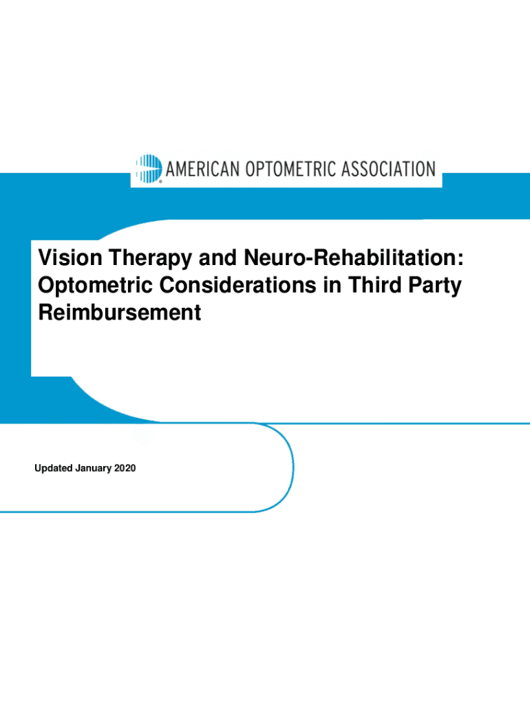 Fillable Online Vision Therapy and Neuro-Rehabilitation: Optometric Considerations in Fax Email ...