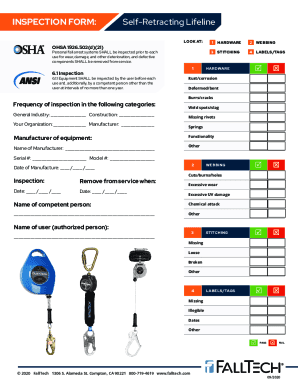 Fillable Online INSPECTION FORM: Fax Email Print - pdfFiller