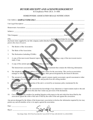 Fillable Online HOA-Buyer-Receipt-and-Acknowledgment.jnt Fax Email ...