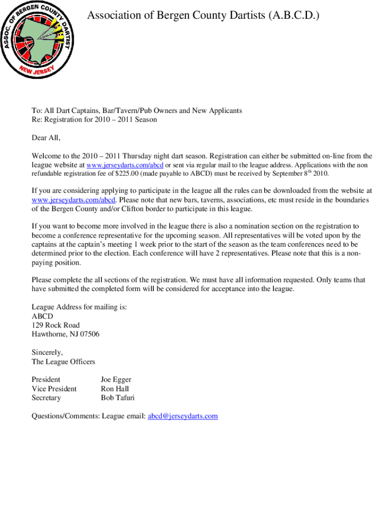 Fillable Online Registration Form and Cover Letter.doc Fax Email Print ...