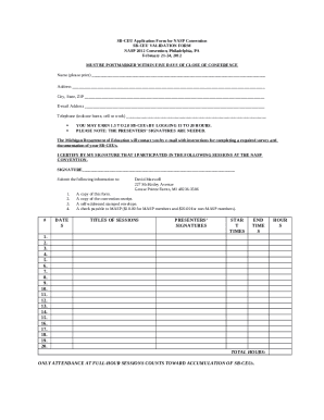 SB-CEU Application for NASP Convention Doc Template | pdfFiller