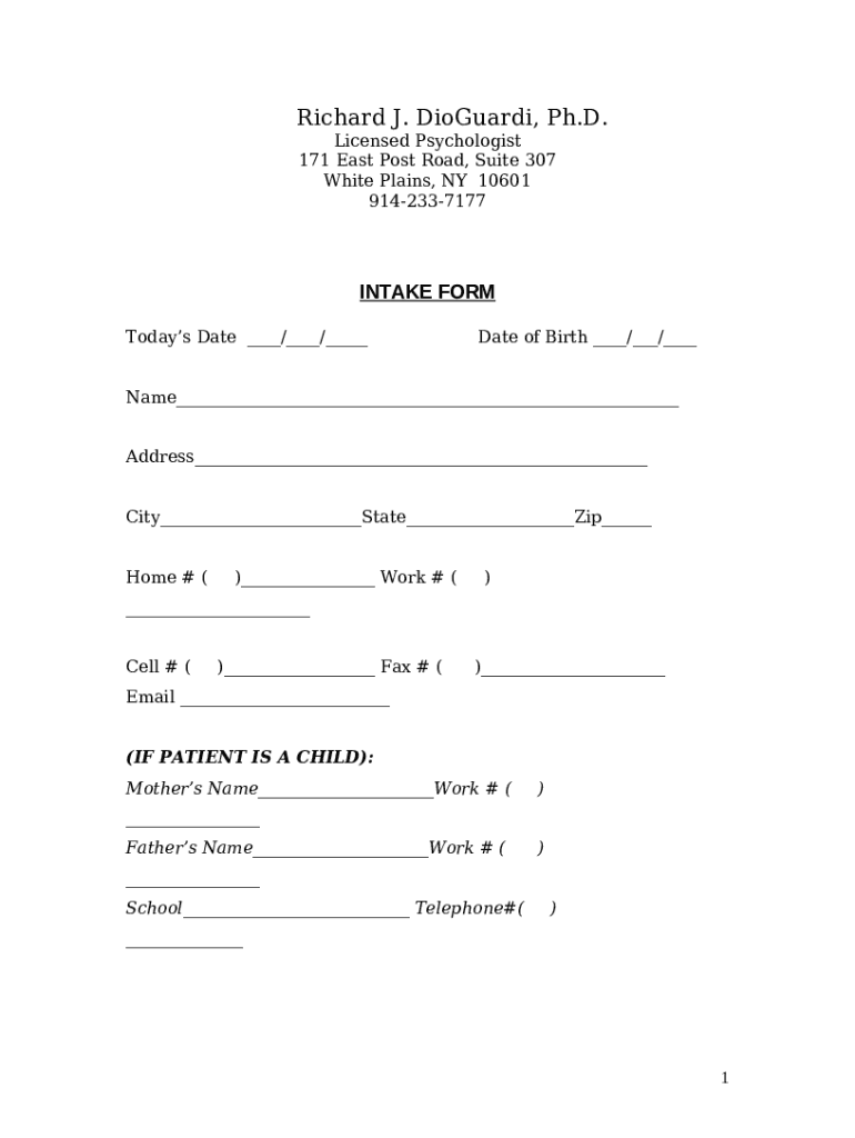 Disaster Case Management Intake Doc Template | pdfFiller