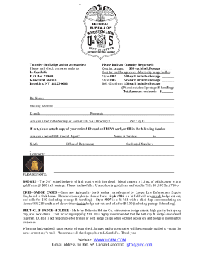 Photo: Retired FBI Badge Mounted on the Custom-Made ... Doc Template ...