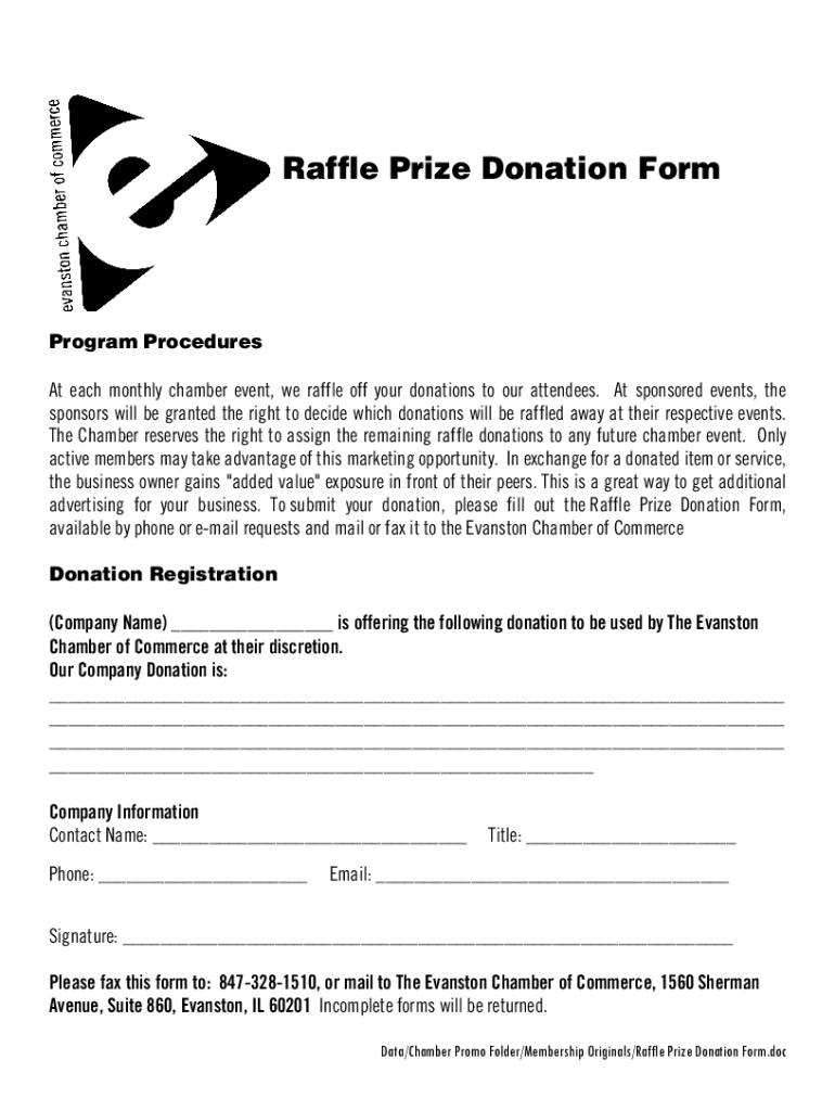 Fillable Online Use This Sample Letter to Solicit Raffle Prizes ...