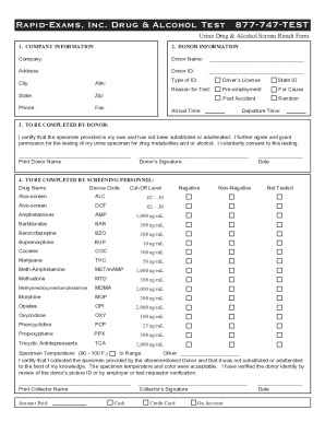 Fillable Online Drug Screen Results Formnew.rtf Fax Email Print - pdfFiller
