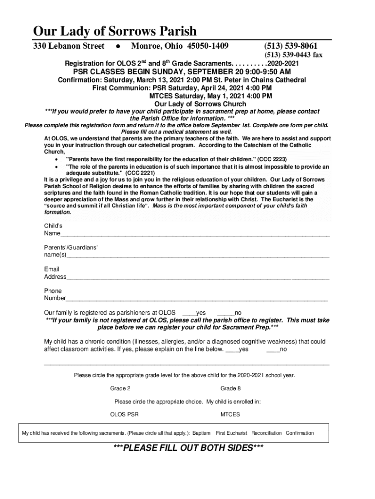 Fillable Online 2020-2021 PSR Registration Form Fax Email Print - pdfFiller