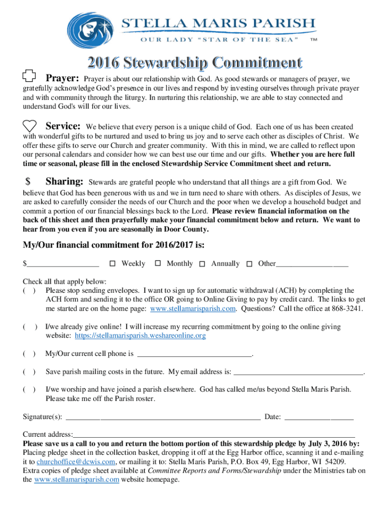 Fillable Online Financial Commitment Form 2016 Fax Email Print - pdfFiller