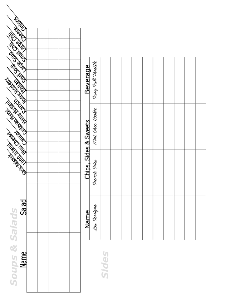 Fillable Online Deli Lunch Menu Order Form Fax Email Print - pdfFiller