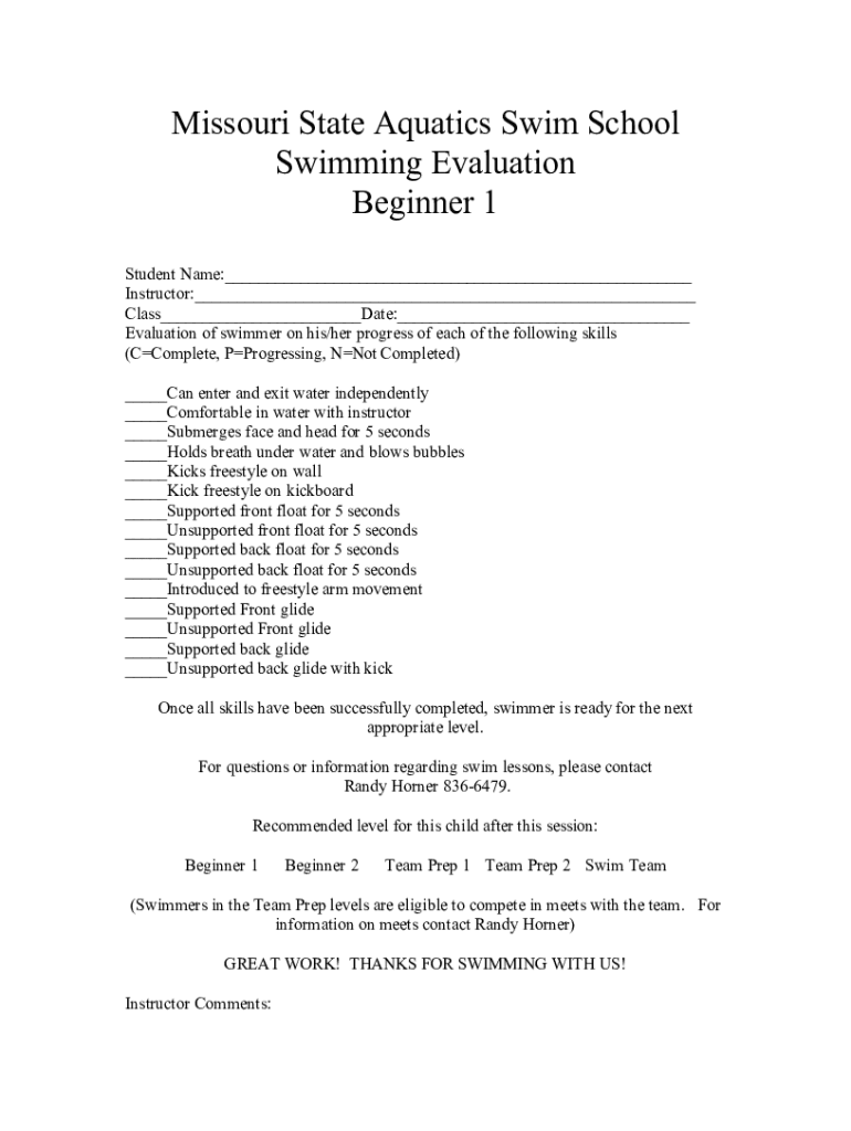 Fillable Online Adult Swimming LessonsLearn to SwimRed Cross Fax Email ...