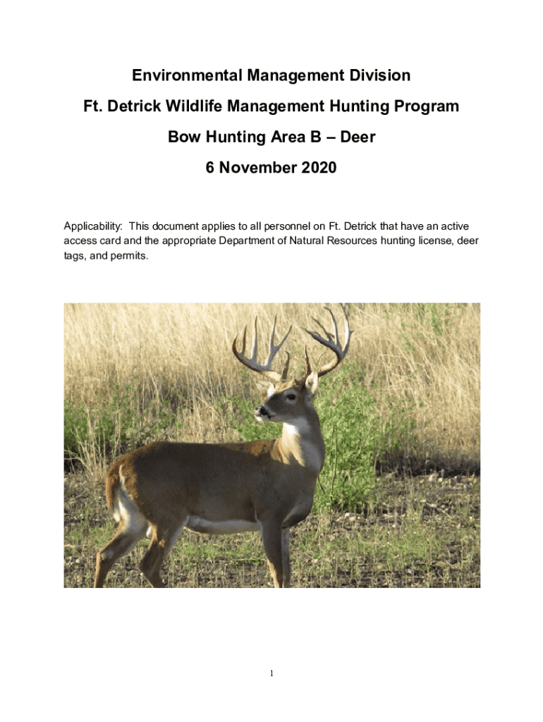 Fillable Online Detrick Wildlife Management Hunting Program Fax Email ...