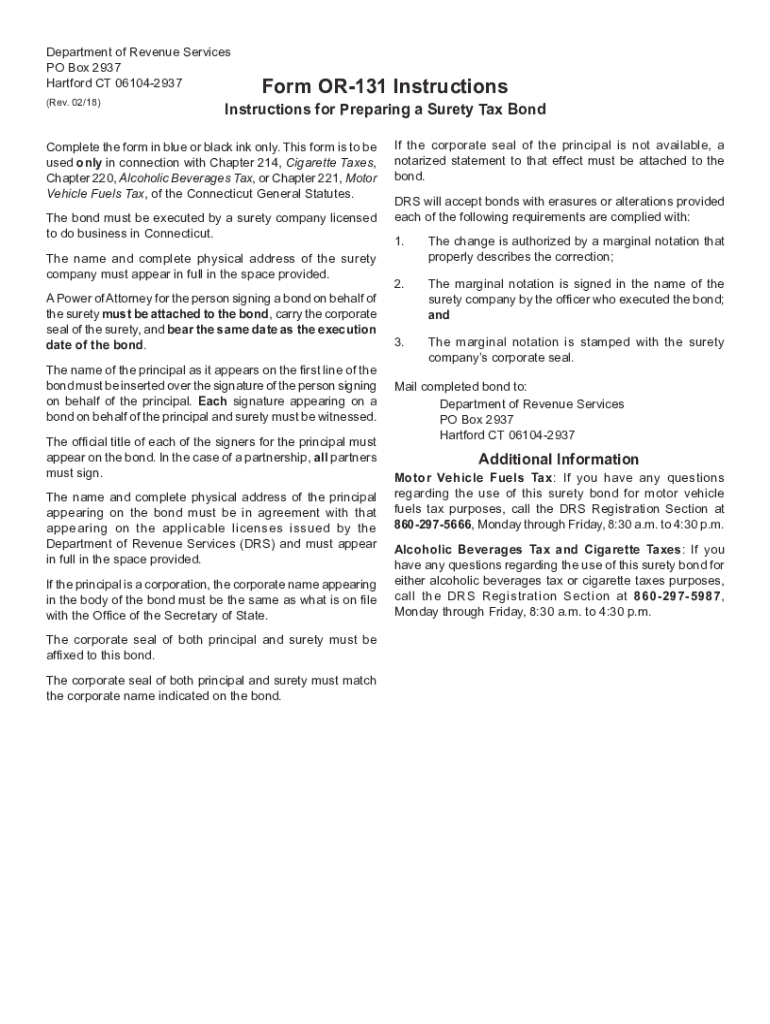 Fillable Online Form OR-131 Instructions Fax Email Print - pdfFiller