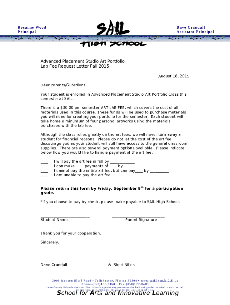This is the template letter for sail - Leon County Schools Doc Template ...