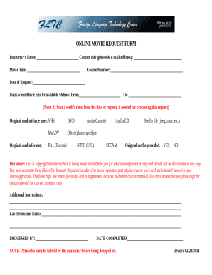 ONLINE MOVIE REQUEST Doc Template | pdfFiller