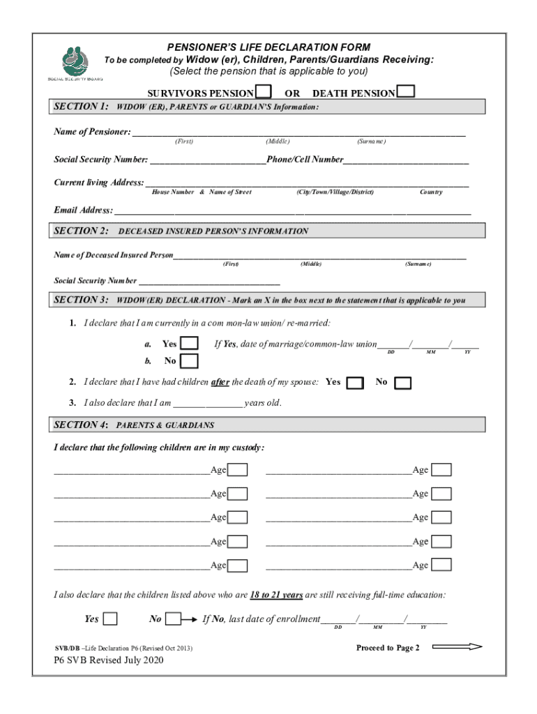 Life Declaration Form - Fill Online, Printable, Fillable, Blank | pdfFiller
