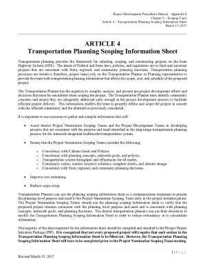 Fillable Online dot ca ARTICLE 4 Transportation Planning Scoping ...
