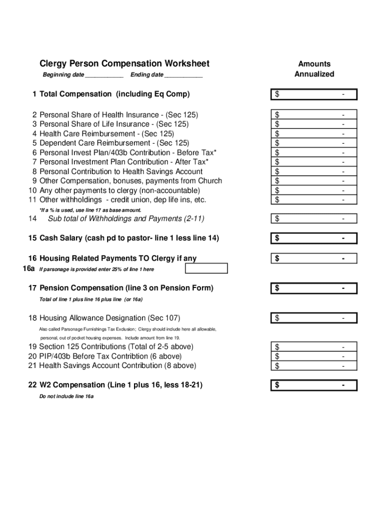 Fillable Online Compensation Worksheet 2016v3.xlsx Fax Email Print ...