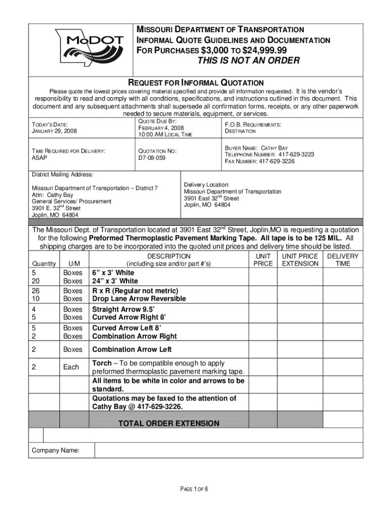 Fillable Online D7-08-059 Preformed Thermoplastic Pavement Marking Tape ...