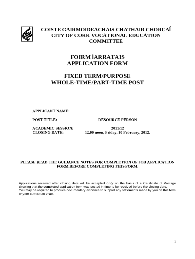CETB letterhead.indd - Cork VEC Doc Template | pdfFiller