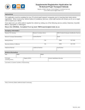 Fillable Online Supplemental Registration Application for 7D School ...