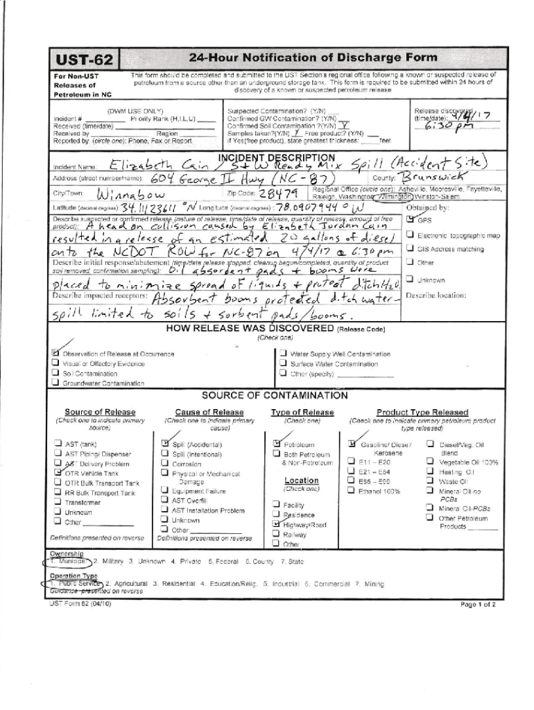 Fillable Online DOH Notice of Discharge Transfer or Relocation ...