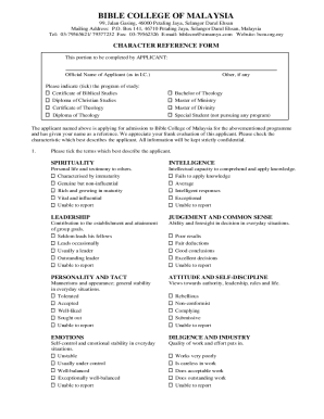 Fillable Online Character Reference Form - English.doc Fax Email Print ...