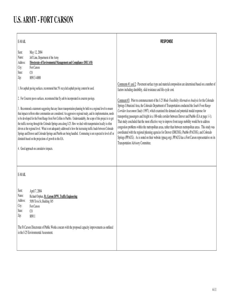 Fillable Online U.S. ARMY - FORT CARSON Fax Email Print - pdfFiller