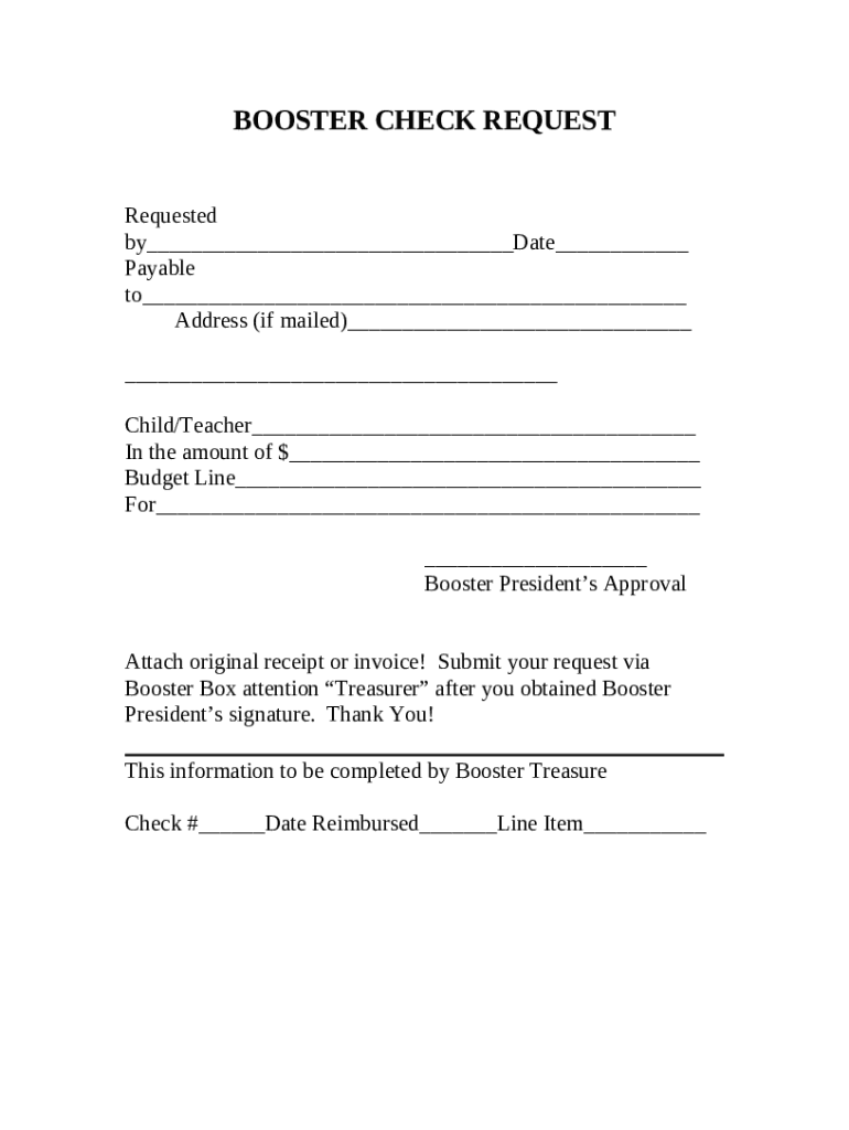 PTA CHECK REQUEST Doc Template | pdfFiller