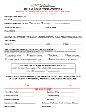 Fillable Online parks ny NEW YORK STATE PARKS LONG ISLAND REGION PERMIT ...