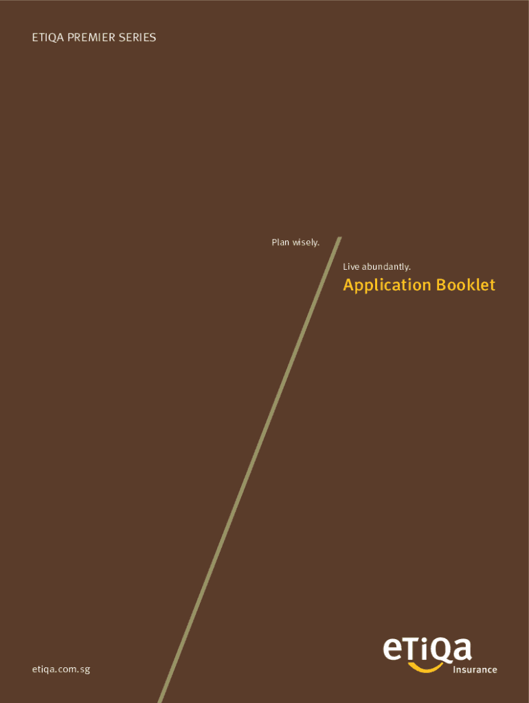 Fillable Online Etiqa Insurance Singapore - Online Insurer with Fast ...