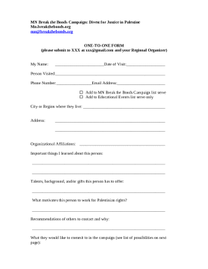 1 - to1s Report - mn breakthebonds Doc Template | pdfFiller