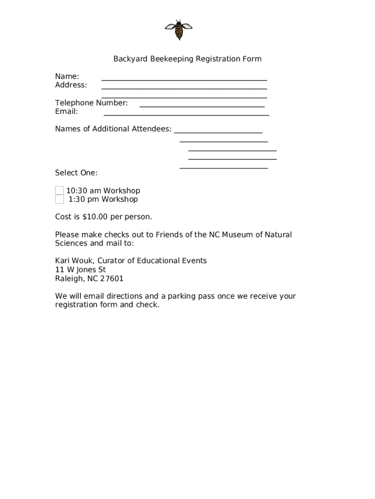 BEEKEEPER REGISTRATION AND HIVE IDENTIFICATION CODE Doc Template ...