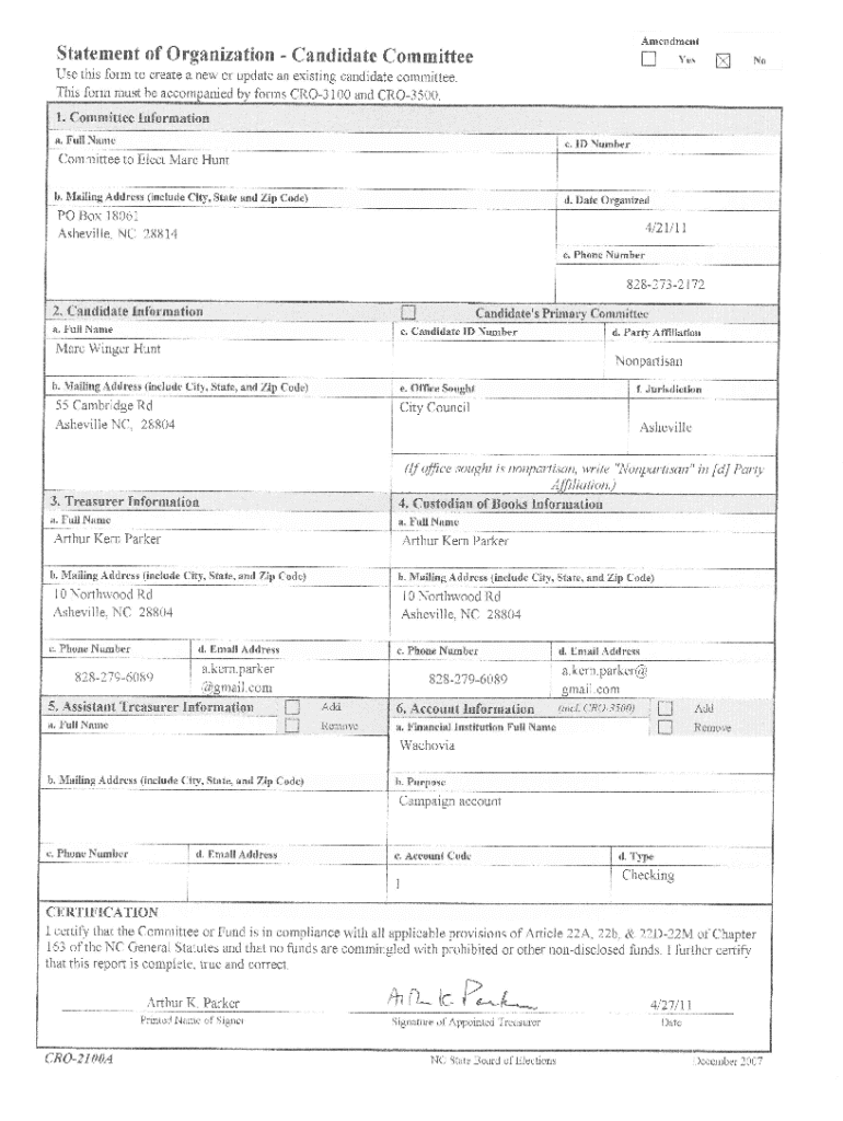 Fillable Online This form must be accompanied by forms CRO-3100 aand ...