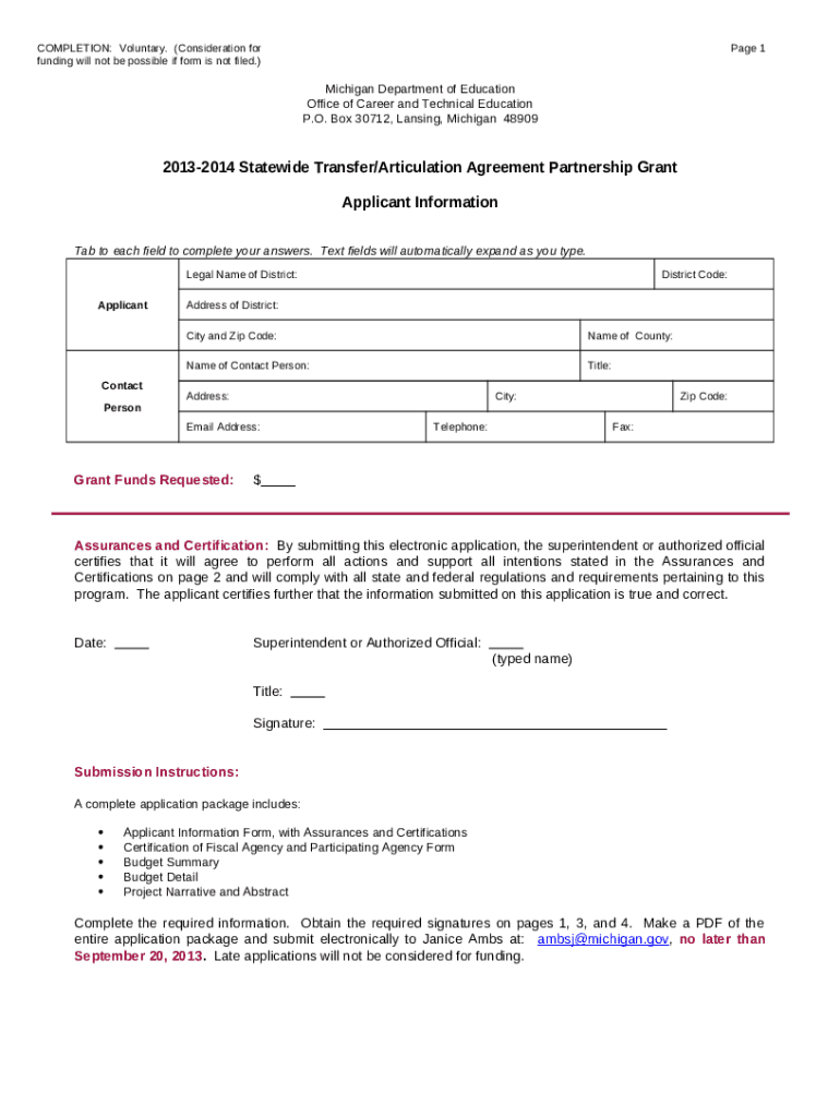 Online michigan COMPETITIVE DISSEMINATION GRANT ... Doc Template ...