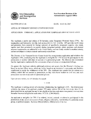 Fillable Online APPLICATION: FORM I-821, APPLICATION FOR TEMPORARY ...