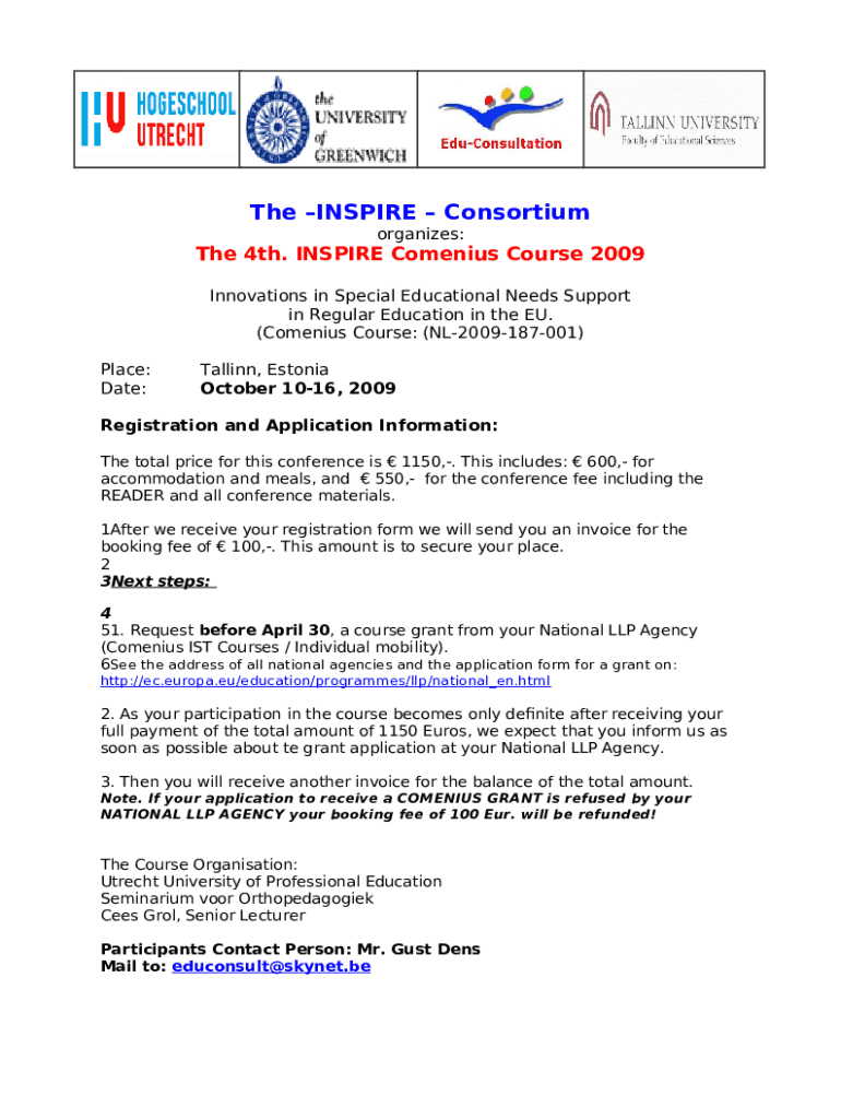 INSPIRE-Application Doc Template | pdfFiller