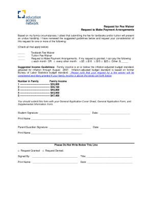 Fillable Online Reduced Payment Request - Sample Letter Credit ... Fax ...