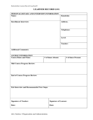 Fillable Online IS-eng-learner-registration-form.doc Fax Email Print ...