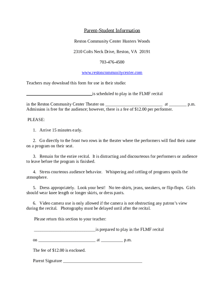 Parent-Student Ination Doc Template | pdfFiller