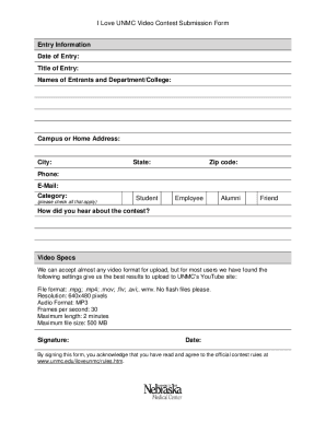 Fillable Online webmedia unmc Student Recognition Form - A Day in the ...