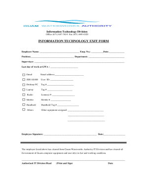 Fillable Online Employee Exit Form new.doc Fax Email Print - pdfFiller
