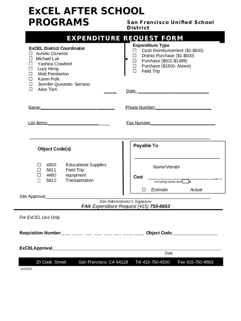 ExCEL AFTER SCHOOL Doc Template | pdfFiller