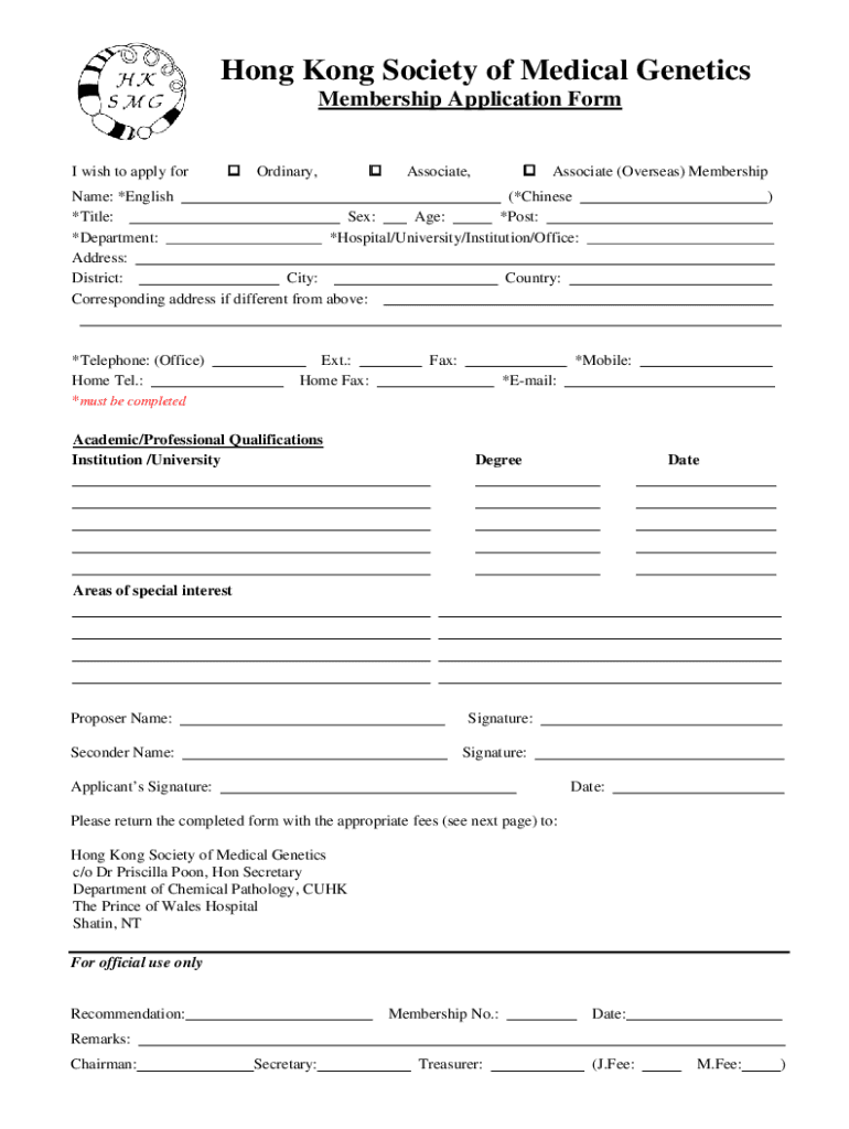 Fillable Online HKSMG mem form - revised 100428.doc Fax Email Print ...