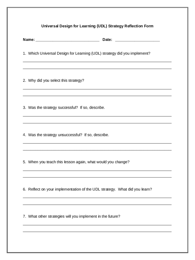 Strategy Reflection Doc Template | pdfFiller