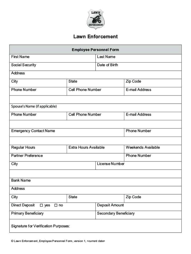 Fillable Online Project W-15 Employee Personal Form Fax Email Print ...